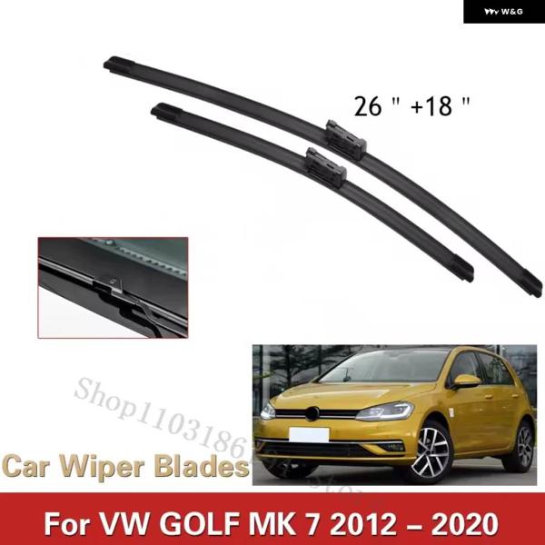 LHD ワイパー フロント ワイパー ブレードセット VW ゴルフ MK 7 2012-2015 - 20 フロントガラス フロントスクリーン 26インチ 18インチ カスタム パーツ アクセサリーHigh-concerned chemic...