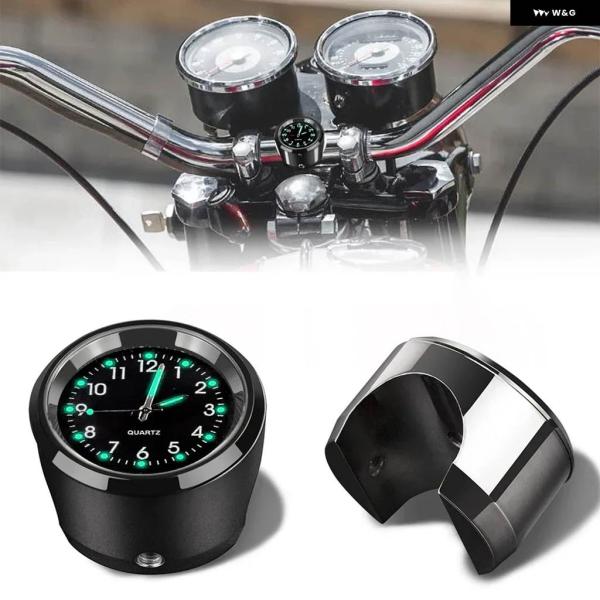 バイク ハンドルバー マウント クロック 防水 ハンドルバー ダイヤルクロック 時計 温度計 温度計 カスタム パーツ アクセサリーHigh-concerned chemical:NoneSpecial Features:Mounted m...