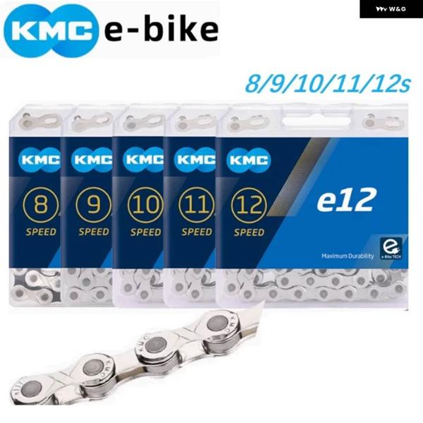 KMC E8 E9 E10 E11 E12 チェーン 8V 9V 10V 11V 12Vスピード 136リンク 防錆 電動スポーツ自転車 EBIKE チェーン ボックス カスタム パーツ アクセサリーHigh-concerned chemi...