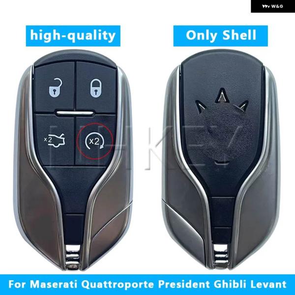 リモートスタート 4 ボタン スマートリモートカーキーシェルフォブ マセラティ クアトロポルテ ギブリ レヴァンテ 2012-2020用 カスタム パーツ アクセサリーHigh-concerned chemical:NoneR/C Func...