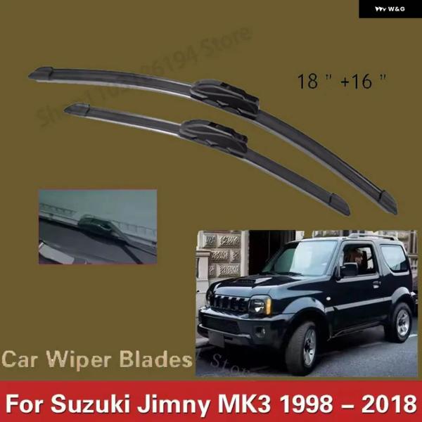 ワイパー LHD フロント ワイパー ブレードセットキット ジムニー MK3 1998 - 2018 フロントガラス 窓 18インチ 16インチ カスタム パーツ アクセサリーHigh-concerned chemical:NonePlac...