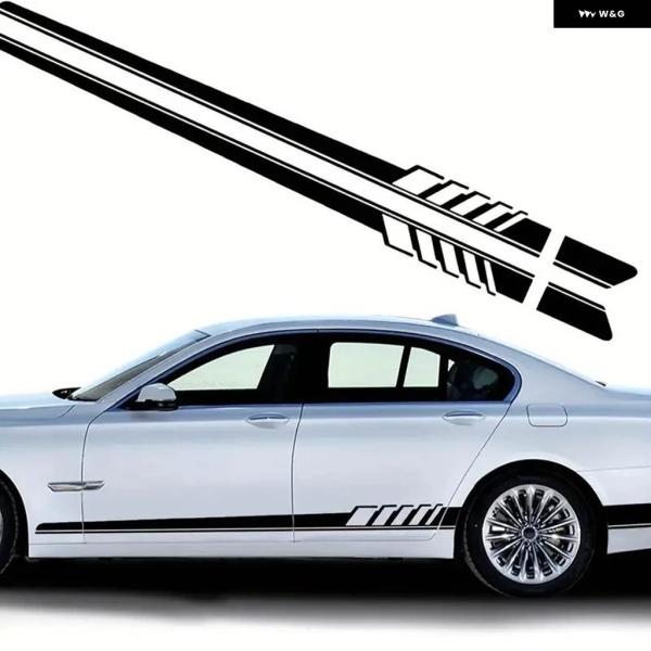 220CM12CM サイドスカート用 デカール ステッカー ライン ティア インタレスト サイド レーシング ストライプ 防止 装飾 ステッカー ペア カスタム パーツ アクセサリーHigh-concerned chemical:NoneC...