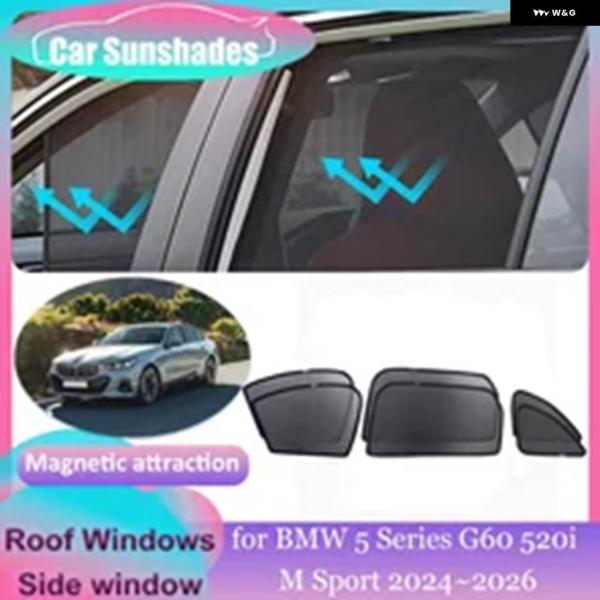 BMW 5シリーズ G60520IM スポーツ 2024~用 車用マグネット式サンシェード ルーフウィンドウ サンバイザー フロントガラス カーテン サンルーフ カスタム パーツ アクセサリーThickness:ThinProduct ap...