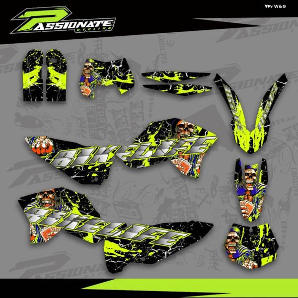 KTM SX SXF 2007 - 10 EXC EXCF 125 250 300 450 2008 - 11 デカール ステッカー オートバイ 背景 カスタム パーツ アクセサリーHigh-concerned chemical:Nonei...