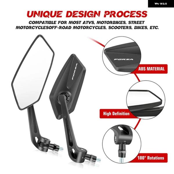 FORZA ホンダ FORZA350 FORZA750 350 750 NSS350 NSS スクエア バイク ミラー ミラー カスタム パーツ アクセサリーHigh-concerned chemical:NoneItem Width:8c...