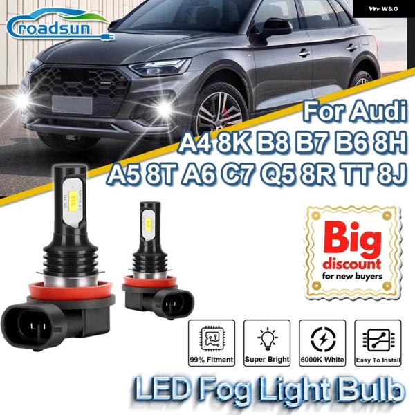 2個 150W H11 LED フォグランプ アンプル 20000LM 車用 フォグランプ 電球 6000K アウディ A4 8K B8 B7 B6 8H A5 8T A6 C7 Q5 8R TT 8J用 カスタム パーツ アクセサリーHi...