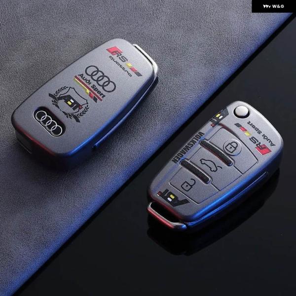スポーツ スタイル キーカバー ケースシェル アウディ A1 A3 A4 8P 8L 8V A5 B6 B7 A6 A7 C5 C6 Q3 Q5 Q7 4F S3 S4 S6 RS3 TT カスタム パーツ アクセサリーHigh-conce...