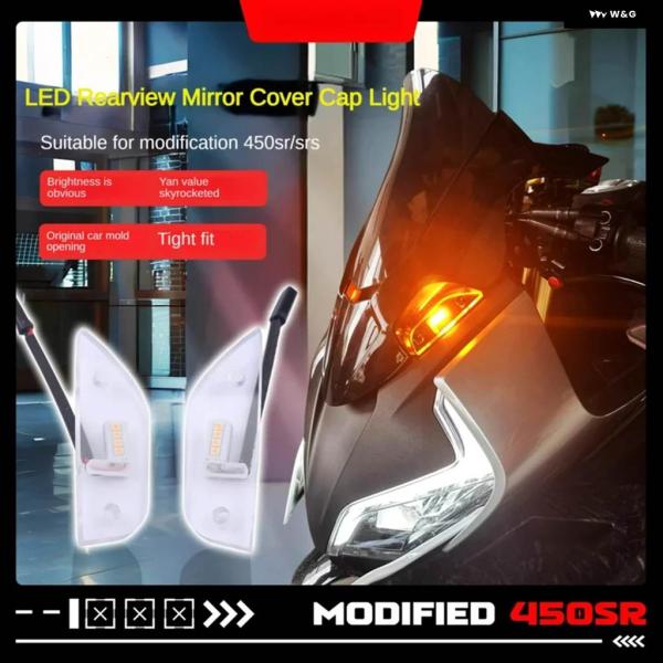 CFMOTO 450SR/450SRS 2022 - 25 LED ミラー カバー キャップライト 防水 バイク カスタム パーツ アクセサリーBattery Included:NoHigh-concerned chemical:NoneO...
