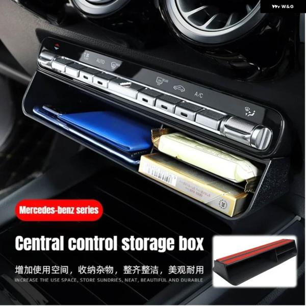 メルセデス ベンツ A B CLA GLB GLA GLE クラス W177 W247 C118 X247 H247 W167 EQA EQB 2020-2024 トリム 車用セントラル コントロール 収納 ボックス カスタム パーツ アク...