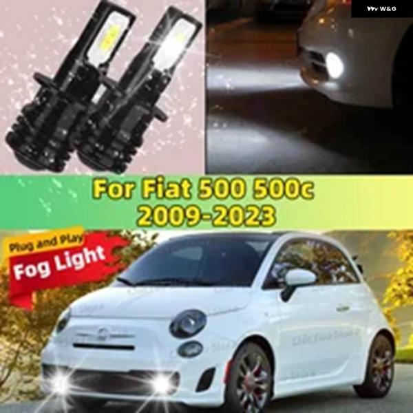 LED カーライト フロント バルブ フォグランプ 20000LM ウルトラ フィアット 500 500C 2009-2023 2010 - 16用 カスタム パーツ アクセサリーHigh-concerned chemical:NoneVo...