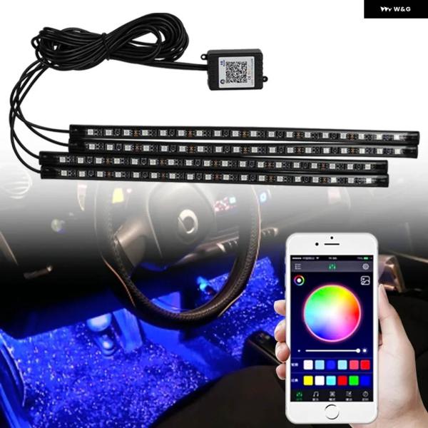 車内用 LED 4IN1ストリップ型ムード 装飾 ライト5V/12V対応RGBムード 装飾 ランプ カスタム パーツ アクセサリーHigh-concerned chemical:NoneSpecial Features:RGB and Vo...