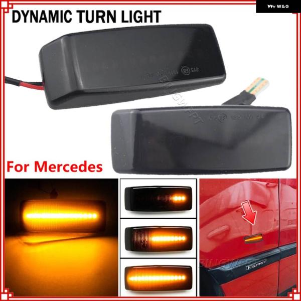 メルセデス ベンツ C E S SL クラス W201 190 W202 W124 W140用 DYNAMIC アンバー LEDサイド マーカーライト ウインカー ウィンカーランプ カスタム パーツ アクセサリーHigh-concerned...