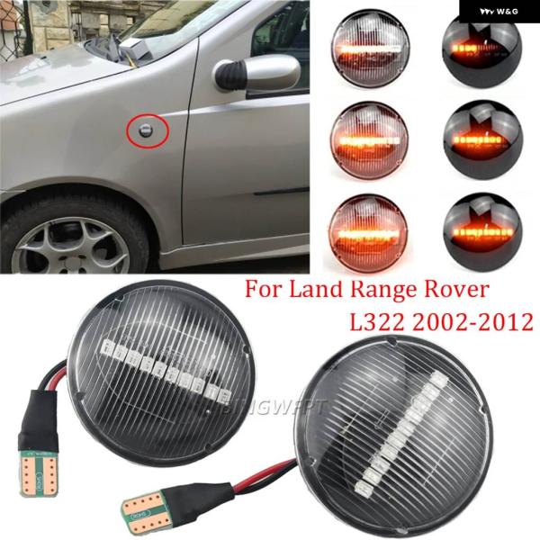 ランドローバー L322 2002-2012ダイナミック LED サイドリピーター インジケーター ライト フローティング サイドマーカー シグナル ランプ ライト カスタム パーツ アクセサリーHigh-concerned chemica...