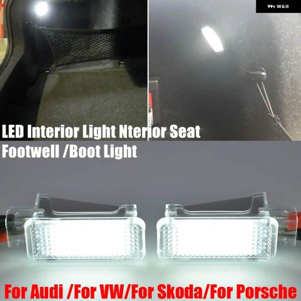 LEDカーテシアンダードアフットウェルライトカー トランク ホワイトランプCANBUS対応 アウディ A2 A3 A4 A5 A6 A8 Q5 Q7 TT VW シュコダ 4B0947415 カスタム パーツ アクセサリーHigh-conc...