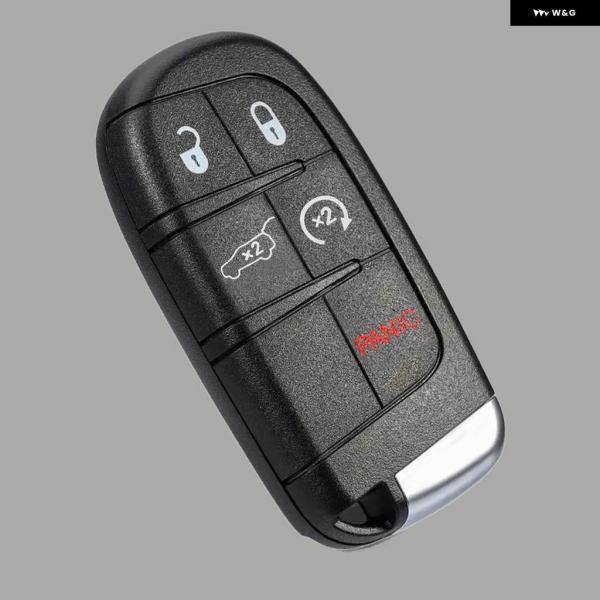 リモート5 ボタン カーキーカバー フォブ ホルダー シェルケース ハウジング ジープ グランド チェロキー SUV 2014-2021 クライスラー ダッジ 用 カスタム パーツ アクセサリーHigh-concerned chemical...
