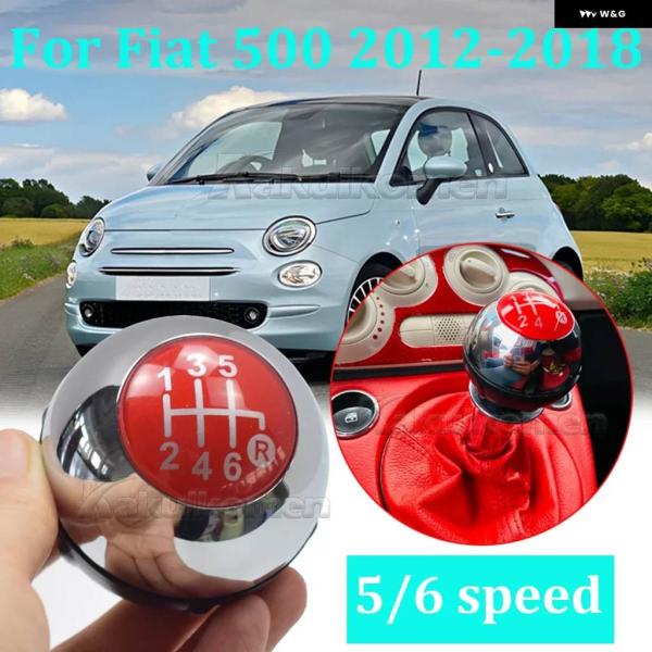 6速 ギア シフト ノブ シフト トランス ミッション レバー ノブ マニュアル FIAT 500 2012-2018用 +レッド 55344048 カスタム パーツ アクセサリーProduct Type:Modified PartsHig...