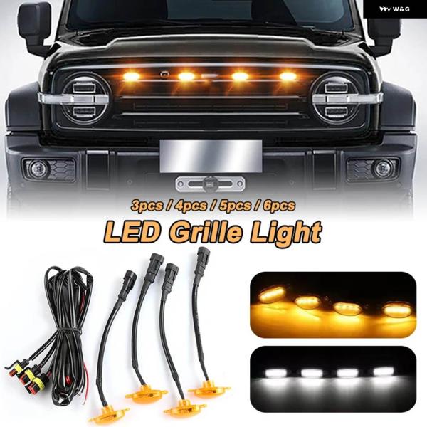 LED グリル ライト スモーク アンバー ホワイト フロント グリル ライト ハーネス イーグルアイランプ ピックアップ オフロード SUV フォード トヨタ 用 カスタム パーツ アクセサリーHigh-concerned chemica...
