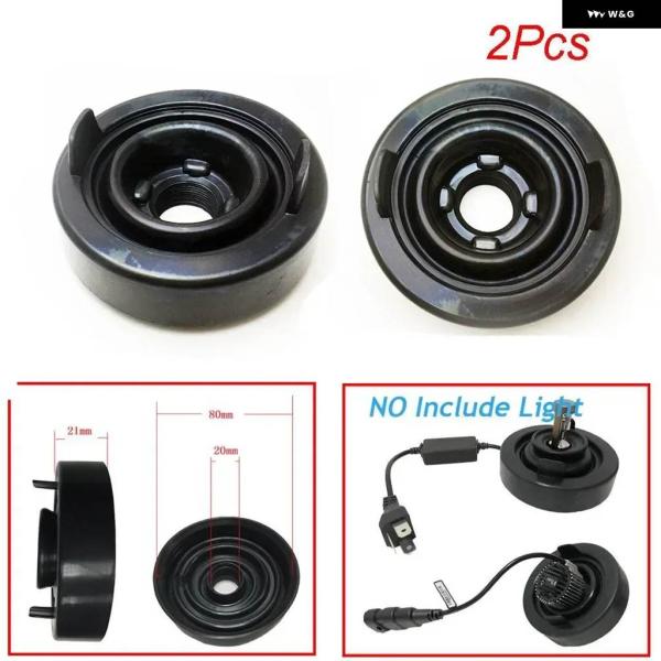 2個車用 ヘッドライト バルブ ダストカバー 80MM レトロ ソフトラバー 防水 キャップ LED ヘッドライト HID キセノン ランプ用 カスタム パーツ アクセサリーHigh-concerned chemical:NoneSuita...