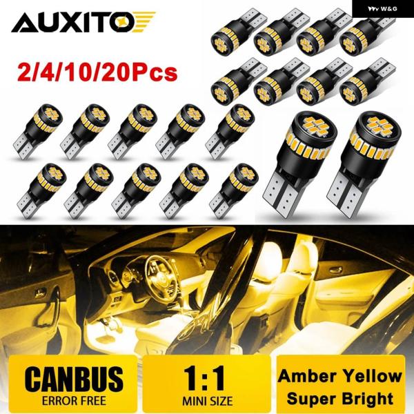 20/10/2個 T10 W5W LED CANBUS アンバー イエロー エラー防止 車内夜間ライト パーキング スーパーランプ 194 168 LED バルブ カスタム パーツ アクセサリーHigh-concerned chemical...