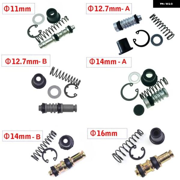 オートバイ クラッチブレーキ ポンプ 11MM 12.7MM 14MM 16MM ピストンプランジャーリペアキット マスター シリンダー ピストンリグリペア 1セット カスタム パーツ アクセサリーHigh-concerned chemic...