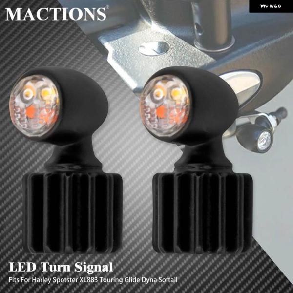 オートバイ LED ウィンカー ブレーキライト ランニングランプミニ ハーレー ツーリングダイナ ソフテイル スポーツスター XL ロードキング FLSB カスタム パーツ アクセサリーBattery Included:NoHigh-con...