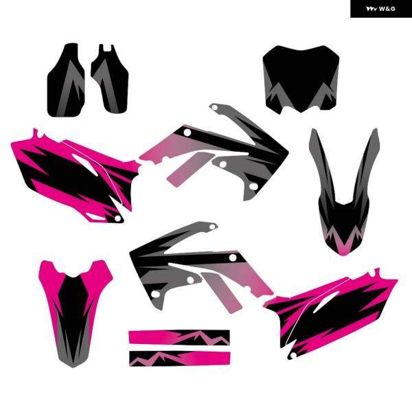 フル デカール キット ホンダ CRF450R 2009-2012 CRF250R 2010-2013 ダート バイク ステッカー 防水 オートバイ ボディ デカール カスタム パーツ アクセサリーHigh-concerned chemic...