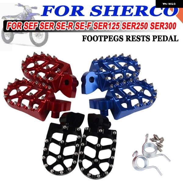 SHERCO FACTORY SE-R 125 250 300 SER SEF 250 450 510 SE-R SE-F 2010-2020 オートバイ フットレスト フットペグ ペダル カスタム パーツ アクセサリーHigh-conce...