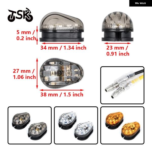 LEDウィンカーライト ヤマハ FZ10 FZ09 FZ07 FZ03 FZ25 FJ-09 XSR 700 900 オートバイ インジケーター ランプ ミニ カスタム パーツ アクセサリーBattery Included:NoHigh-c...