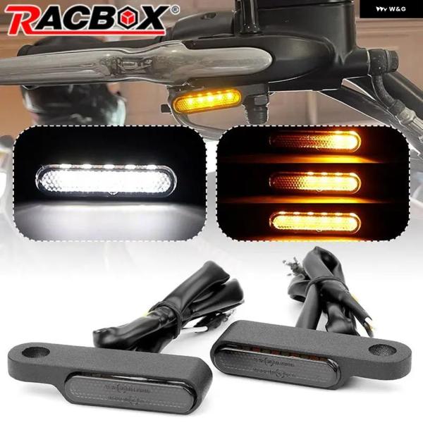 8MM 6LED オートバイ ウインカー ライトフロー リアライト インジケーター ホワイト アンバー フラッシャー ブリンカー チョッパー カスタム パーツ アクセサリーBattery Included:NoHigh-concerned ...
