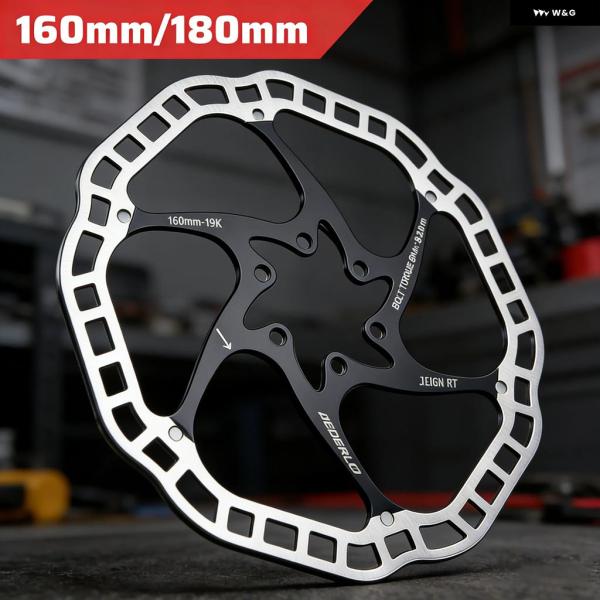 6ボルト自転車ディスクブレーキローター 油圧 ディスクブレーキ160/180超軽量放熱ローターMTBロード バイク カスタム パーツ アクセサリーHigh-concerned chemical:NoneType:Disc BrakeUse:...
