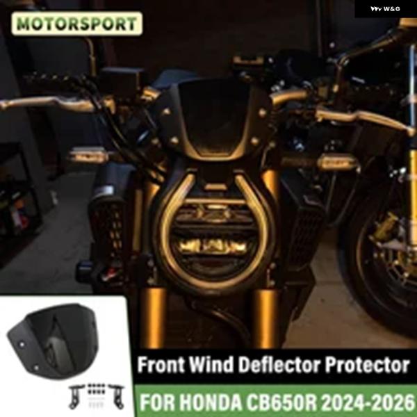 ホンダ CB650R 2024 2025 フロントウインド ディフレクター プロテクター バイザースクリーン ブラケット オートバイ ウインドシールド ウインドスクリーン カスタム パーツ アクセサリーHigh-concerned chem...