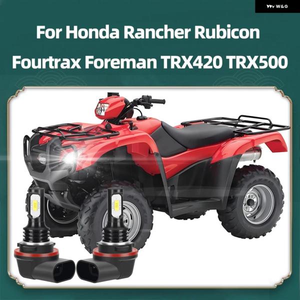 2個 LED ヘッドライト バルブ ホンダ RANCHER RUBICON FOURTRAX EMAN TRX420 TRX500 12V 90W 6000K ホワイト スーパー カスタム パーツ アクセサリーHigh-concerned ...