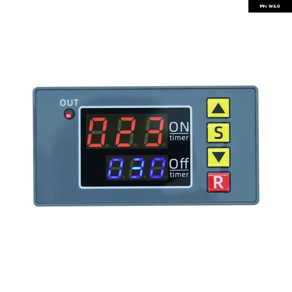 DC 12V 24V AC 110 220V デジタルタイムディレイリレー モジュール サイクルディレイタイマー 赤青デュアル LED ディスプレイ タイミングリレースイッチ 車 カスタム パーツ アクセサリーApplicable Obje...