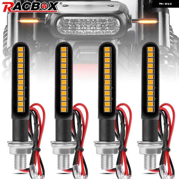 8MM オートバイ LED ウインカー インジケーター ライト フローイング アンバー 点滅 ブリンカー 12V 2線式 ヤマハ カフェ カスタム パーツ アクセサリーBattery Included:NoHigh-concerned ch...