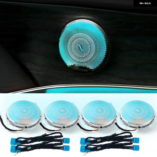 ドアホーンLED スピーカー ミッドレンジカバー LED 装飾 アンビエントライト 64色 メルセデス ベンツ W213 W205 X253 C/E クラス /GLC カスタム パーツ アクセサリーHigh-concerned chemic...