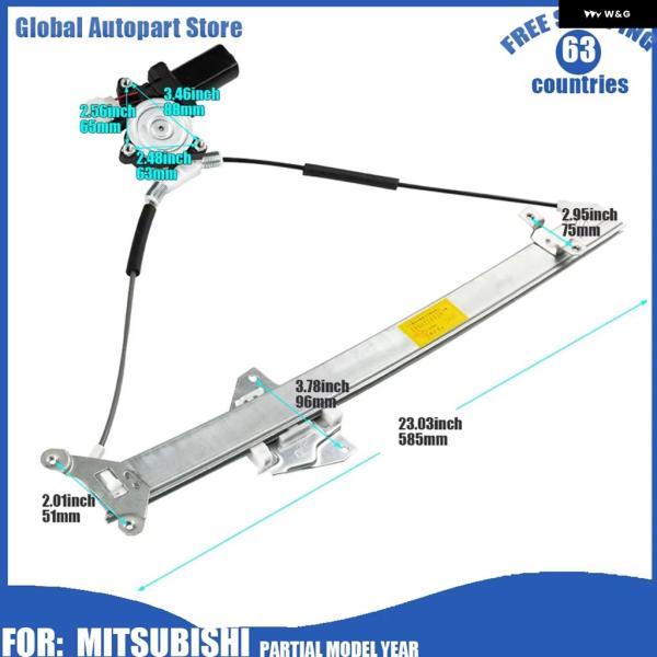 フロント左 MR135165/フロント右 MR135166 モーターウィンドウレギュレーター 三菱 モンテロ パジェロ V46W V45W V44W V43W V36W カスタム パーツ アクセサリーHigh-concerned chemi...