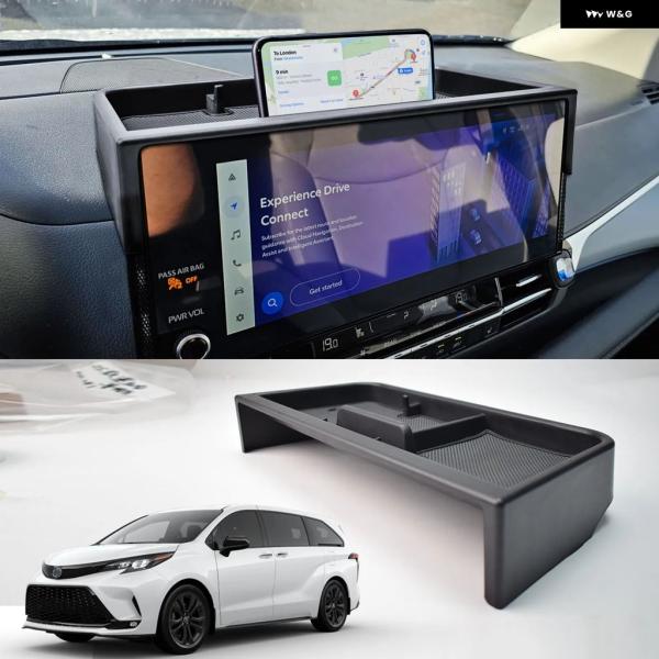 トヨタ シエナ 2025 XLE/XSE/LIMITED/PLATINUM センター コンソール ダッシュボード ボックス 12.3インチ スクリーン裏 ダッシュボード オーガナイザー トレイ カスタム パーツ アクセサリーProduct ...