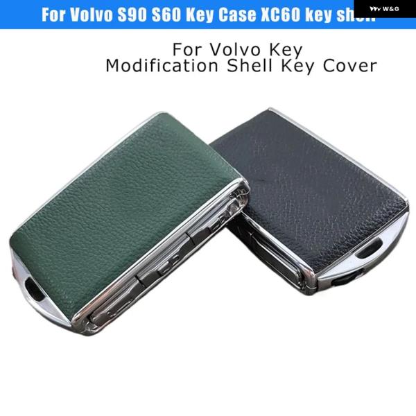 1個 + レザー フレーム リモートカーキーケース キー VOLVO S60 S90 XC40 XC60 XC90 V60 V90 シェルキーカバー カスタム パーツ アクセサリーHigh-concerned chemical:NoneOr...
