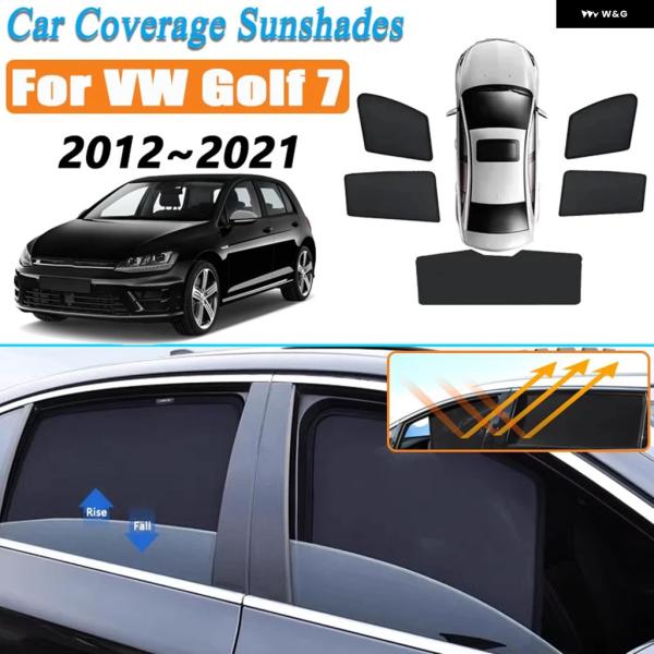 フォルクスワーゲン VW ゴルフ 7 MK7 2012〜2021用カーメッシュカバー サンシェード ウィンドウサンカバー マグネット式サンバイザー カスタム パーツ アクセサリーProduct application scenarios:o...