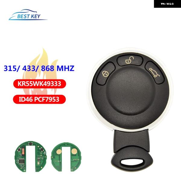 KR55WK49333 315/433/868MHZ ID46PC F7953 リモートスマートキー BMW MINI COOPER S ONE D CLUBMAN COUNTRYMAN CABRIO CAR カスタム パーツ アクセサリー...