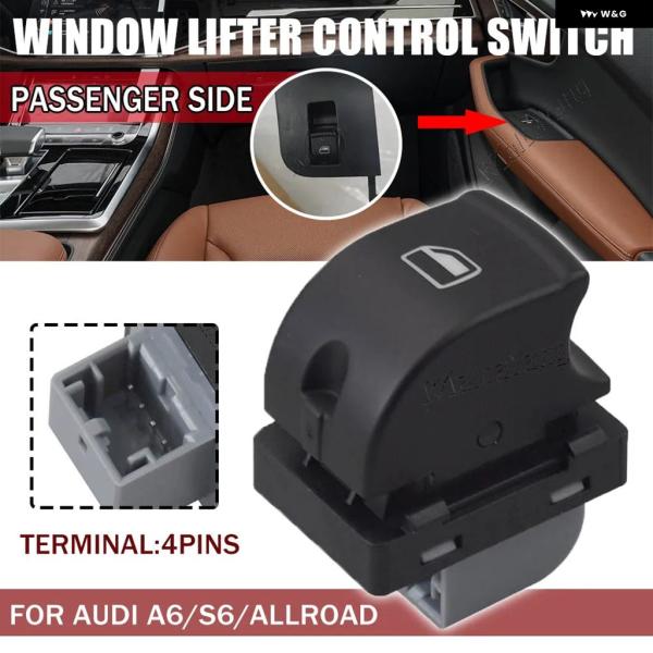 4F0959855 4FD959855 パワーウィンドウ コントロール スイッチ アウディ A3 8P S3 A6 S6 Q7 RS6 ウィンドウ コントロール スイッチ ボタン カスタム パーツ アクセサリーHigh-concerned ...