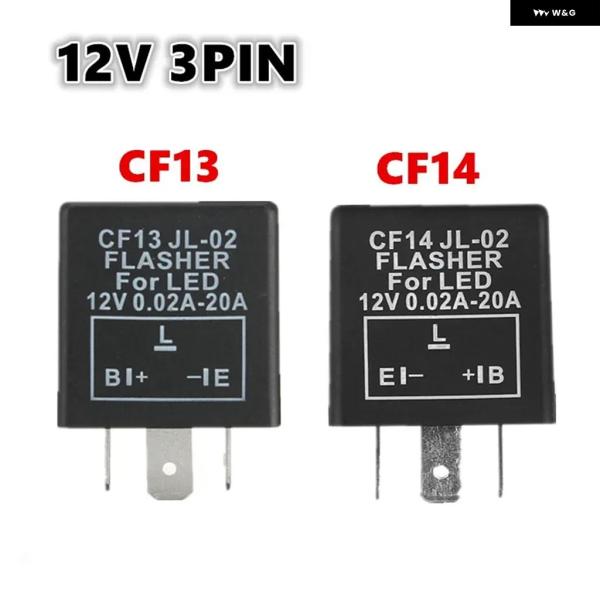 3ピン CF13 CF14 JL-02 電子フラッシャーリレー LED ライトウィンカーハイパーフラッシュフラッシュライト用 12V DC カスタム パーツ アクセサリーHigh-concerned chemical:NoneSpecial...