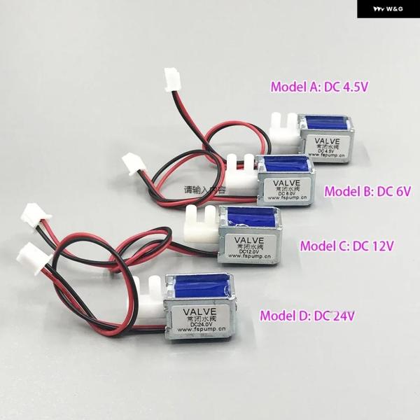 DC 4.5V 6V 12V 24V ミニ電磁弁 N/C 常時閉 マイクロ水弁 液体フロー 制御 スイッチ ポンプ カスタム パーツ アクセサリーHigh-concerned chemical:NoneNC or NO:Normally C...