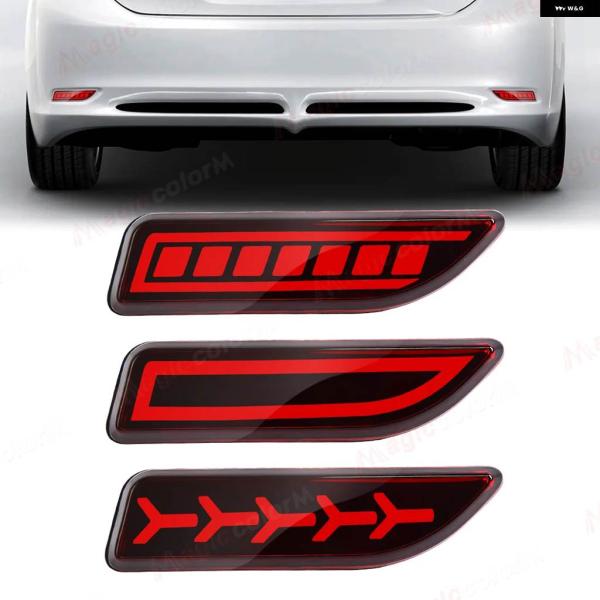 トヨタ カローラ 2011 2012 2013 レクサス CT200H 車用 リア バンパー リフレクター ライト シーケンシャル ウィンカー ブレーキ ドライビングランプ 12V カスタム パーツ アクセサリーHign-concerned...