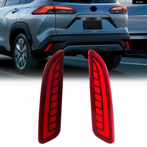 LEDリア バンパー リフレクター ライト トヨタ カローラ クロス 2020 2021 車用ストロップブレーキハザード始動 ダイナミックウィンカー ランプ 12V カスタム パーツ アクセサリーSpecial Features:Multi...