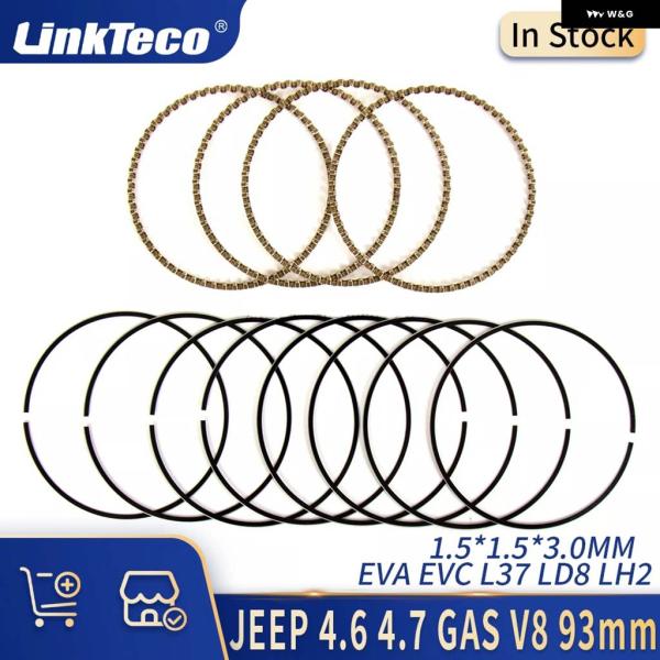 8個 エンジン パーツ ピストンリングセット キット 4.6 4.7 L EVA EVC L37 LD8 LH2 ガス V8 キャデラック SRX クライスラー ダッジ ジープ グランド チェロキー カスタムパーツ アクセサリー 交換用部品...