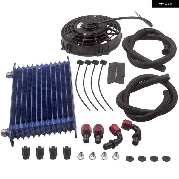 AN10 13列 エンジン トラスト オイルクーラー キット ラジエーター 7インチ10V電動クーラーファンキット カスタムパーツ アクセサリー 交換用部品Hign-concerned Chemical:NoneOther Part Num...