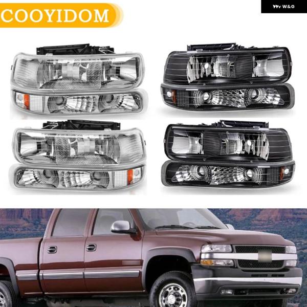 ヘッドライト DRL シボレー シボレー シルバラード 1500 2500 1999-02 コーナーシグナルライト ハウジング クリアレンズ カスタムパーツ アクセサリー 交換用部品Hign-concerned Chemical:NoneO...