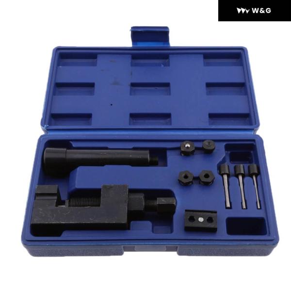 オートバイ バイク 4ピン チェーン カッター ブレーカー リベッター リベット工具 リペアセット チェーン 415/420/428/520/525/530/630 スプロケット ボルト/NType:Sheet Metal ToolsBra...