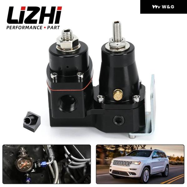 EFI キャブレター へデュアルステージ調整式燃料圧力レギュレーターキット 13220 1/8インチ NPT 3/8インチ NPT ブラック LZ-FPR03BK-QYHign-concerned Chemical:NonePlacemen...